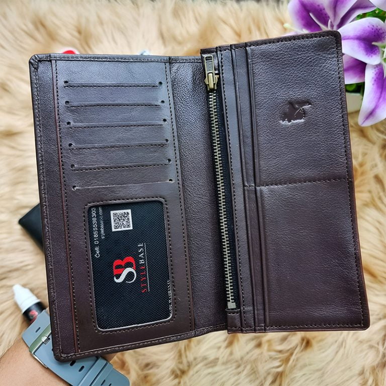 LWZP1 Genuine Leather Zipper Long Wallet – Style Base